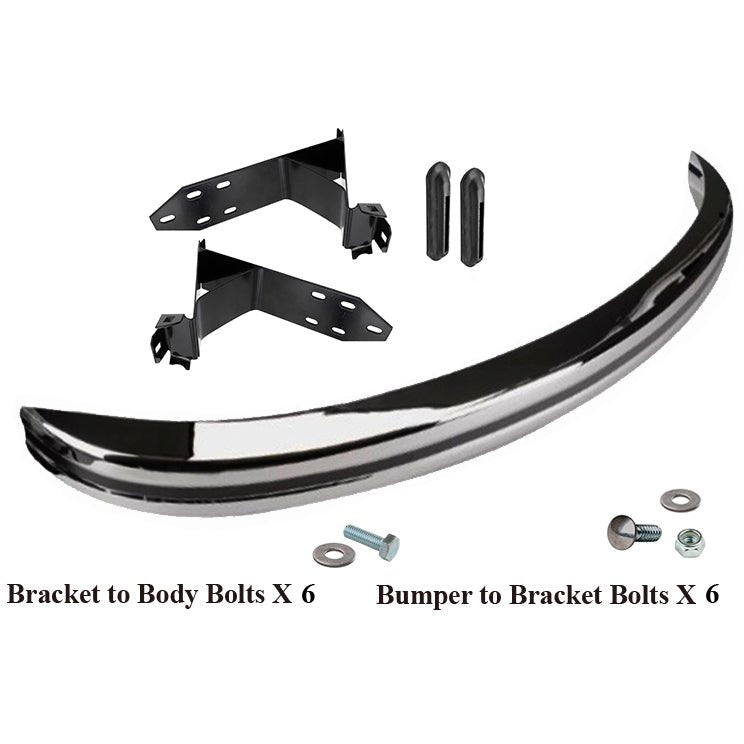 Vw Bug 1968-73 Front Bumper Kit With Brackets & Hardware | Moore Parts