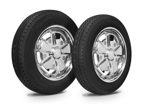 VW Bug Wheel & Tire Package, Staggered, Yokohama Tires & EMPI 5 Lug Al ...