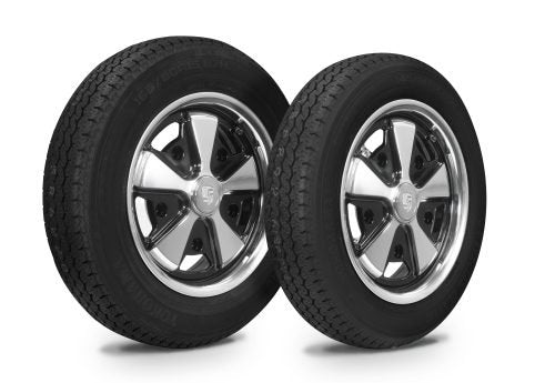 VW Bug Wheel & Tire Package, Yokohama Tires & EMPI 5 Lug Staggered, W ...