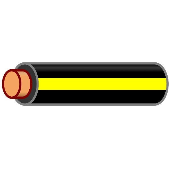 K4 Electrical Wire Black W/Yellow Stripe | Moore Parts