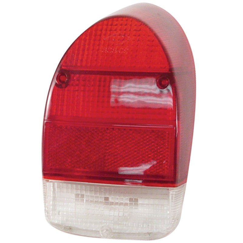 Vw Bug Right Tail Light Lens 1971-72, Red & White Lens | Moore Parts